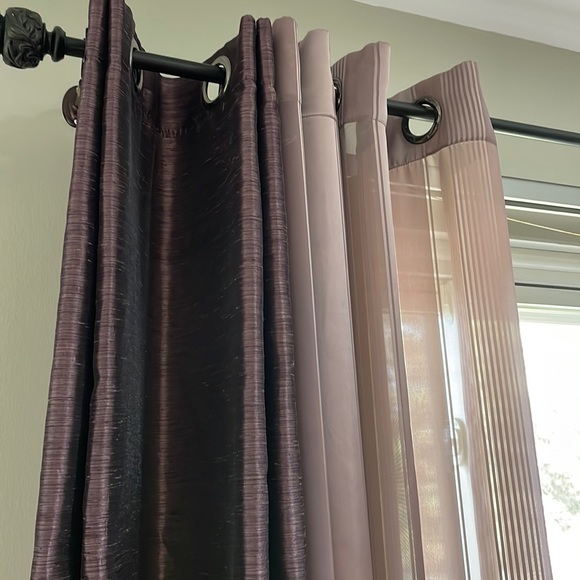 Accents | Curtains Purple Color 5 Panels With 2 Design Used And In A ...